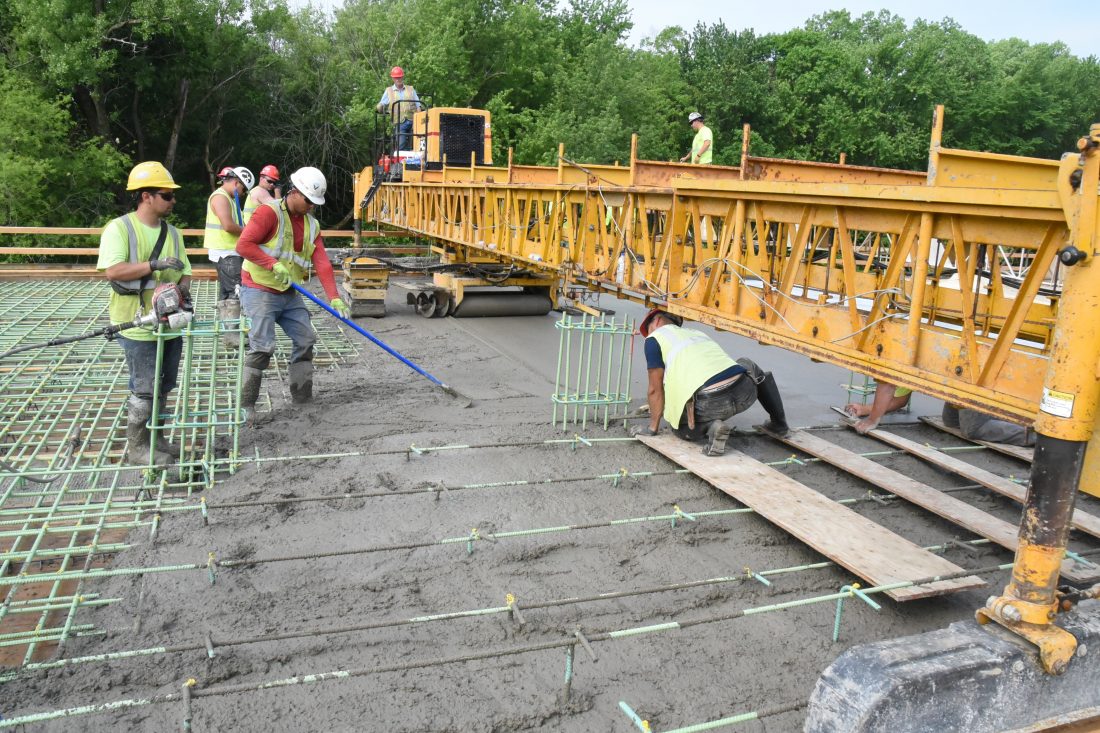 North Center Street Bridge deck poured | News, Sports, Jobs - Times ...